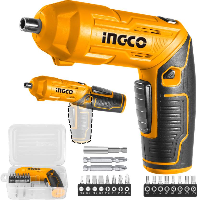 Buy INGCO Lithium Ion Cordless Screwdriver CSDLI0442 Long Handle ...